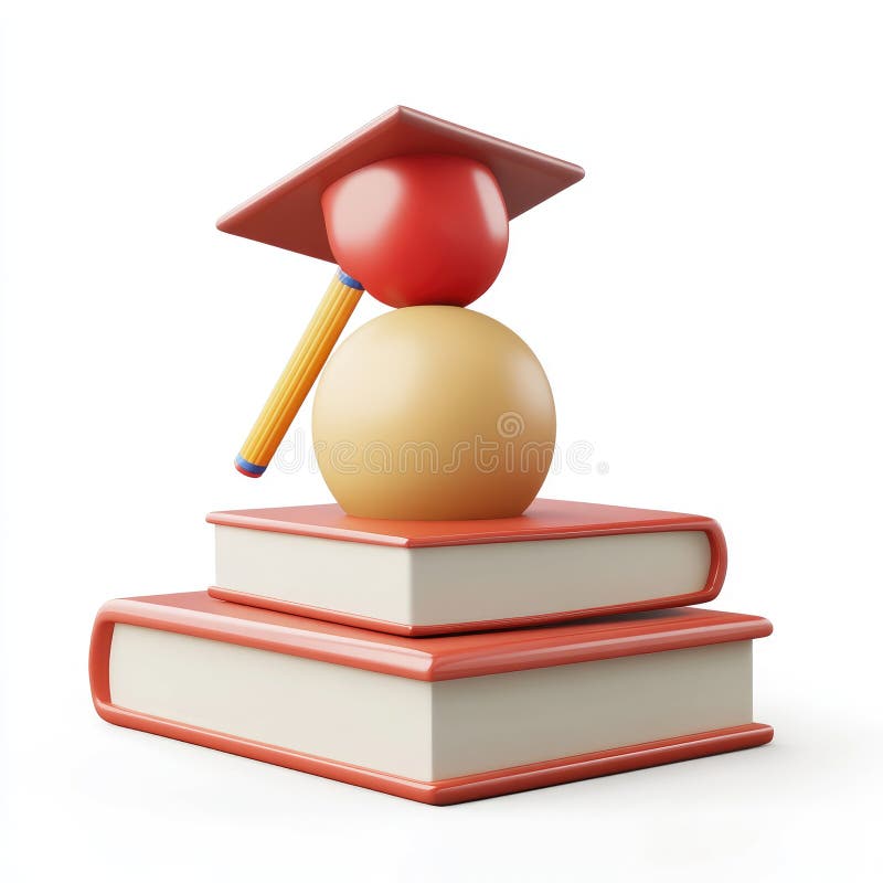 Graduation Cap on Stack of Books: Celebrating Academic Achievement ...