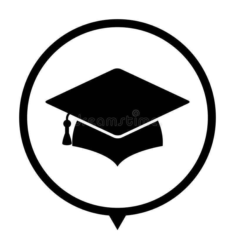 Graduation Cap - Black Icon Stock Vector - Illustration of university ...