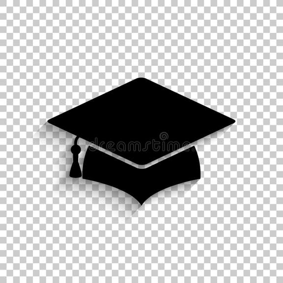 Graduation Cap - Black Vector Icon Stock Vector - Illustration of ...