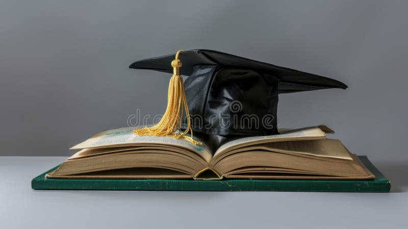 The Graduation Cap on Book. AI Generated Stock Photo - Image of ...