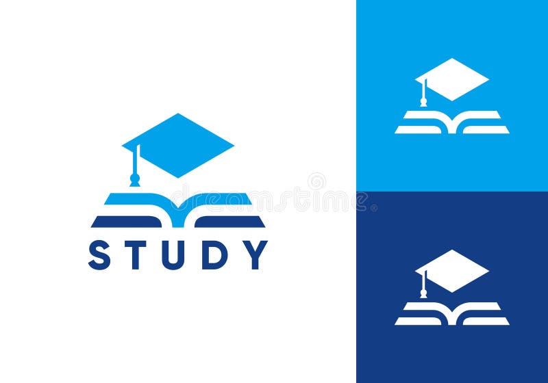 Graduation Cap and Book Logo. Study Education Vector Design Stock ...
