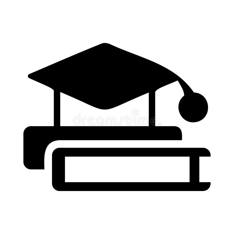 Graduation, Cap, Books, Graduation Cap on the Books Icon Stock Vector ...
