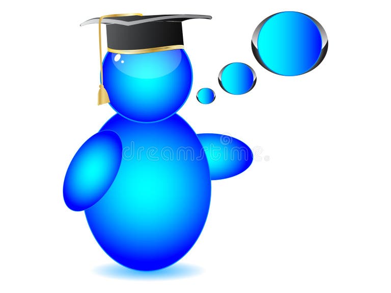 Graduation cap on Buddy stock vector. Illustration of school - 9607734