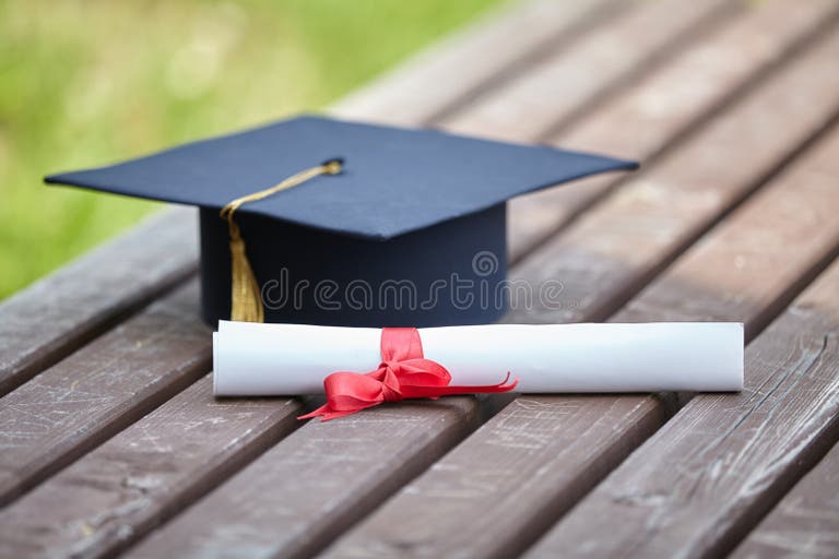 Graduation Cap and Certificate Stock Photo - Image of isolated, college ...