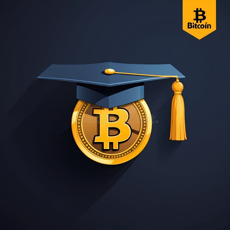 Graduation Cap on Coin Graphic Stock Illustration - Illustration of ...