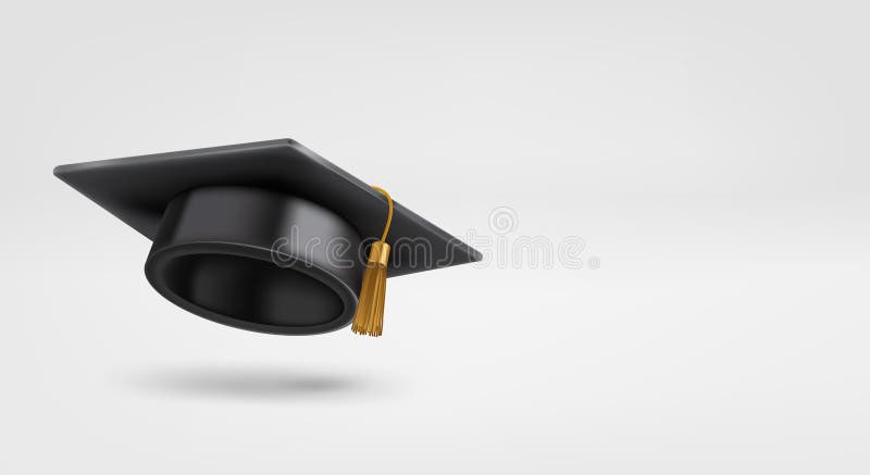 Graduation Cap. 3d Vector Banner with Copy Space Stock Vector ...