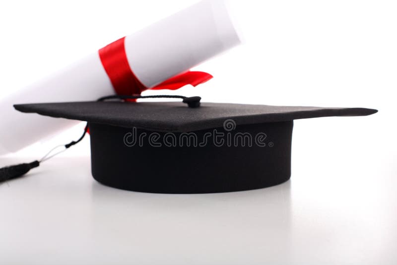 Graduation Cap and Diploma stock photo. Image of education - 3699082
