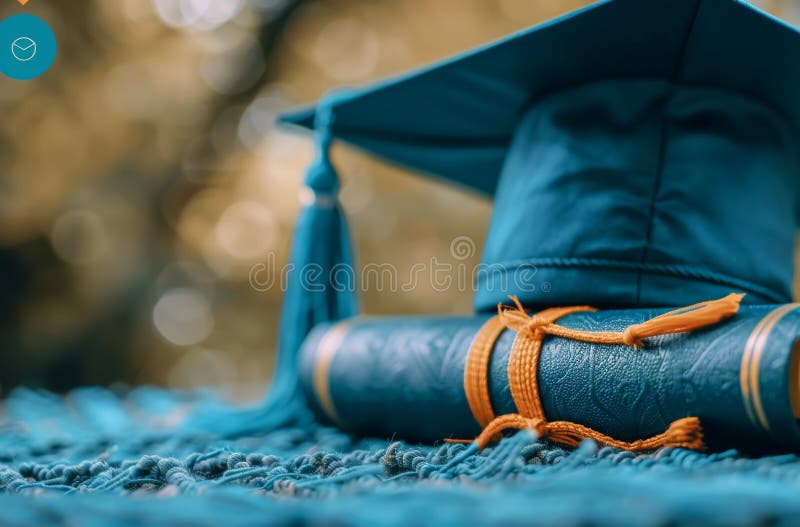 Graduation Cap, Diploma, and Book Stock Image - Image of college ...