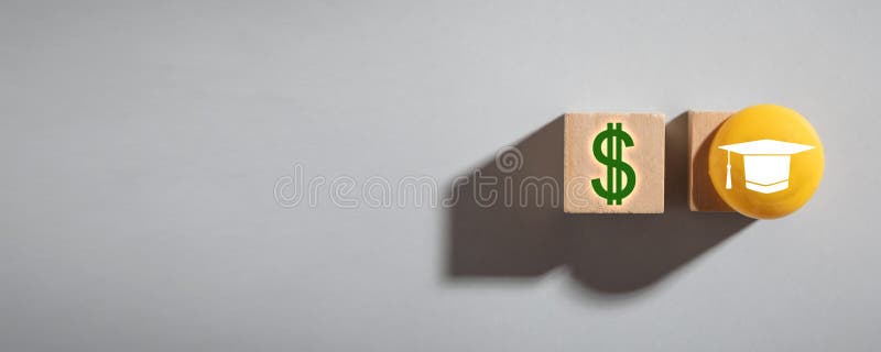 Graduation Cap with a Dollar Symbol. Education Stock Illustration ...
