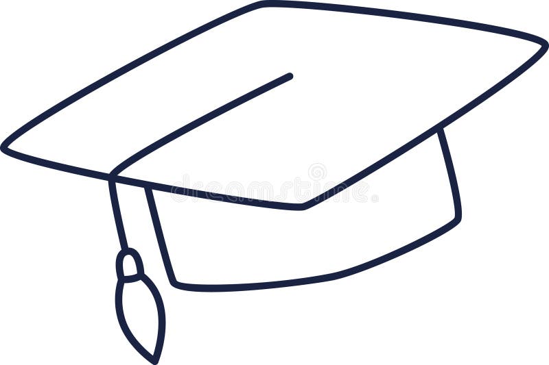Graduation Cap Doodle stock vector. Illustration of university - 328413758