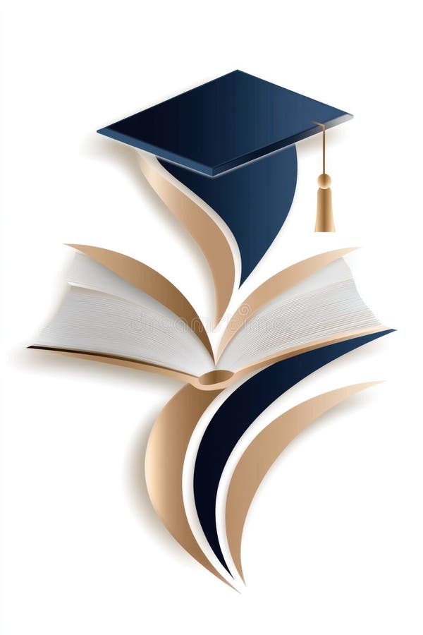 A Graduation Cap is Elegantly Placed Above an Open Book, Representing ...