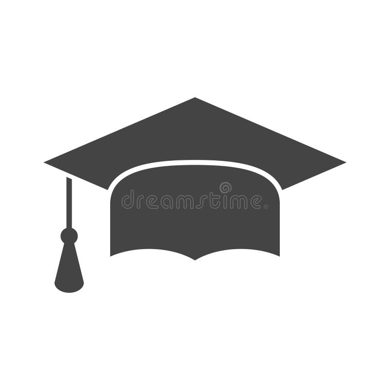 Graduation Cap Flat Design Icon. Finish Education Symbol. Graduation ...