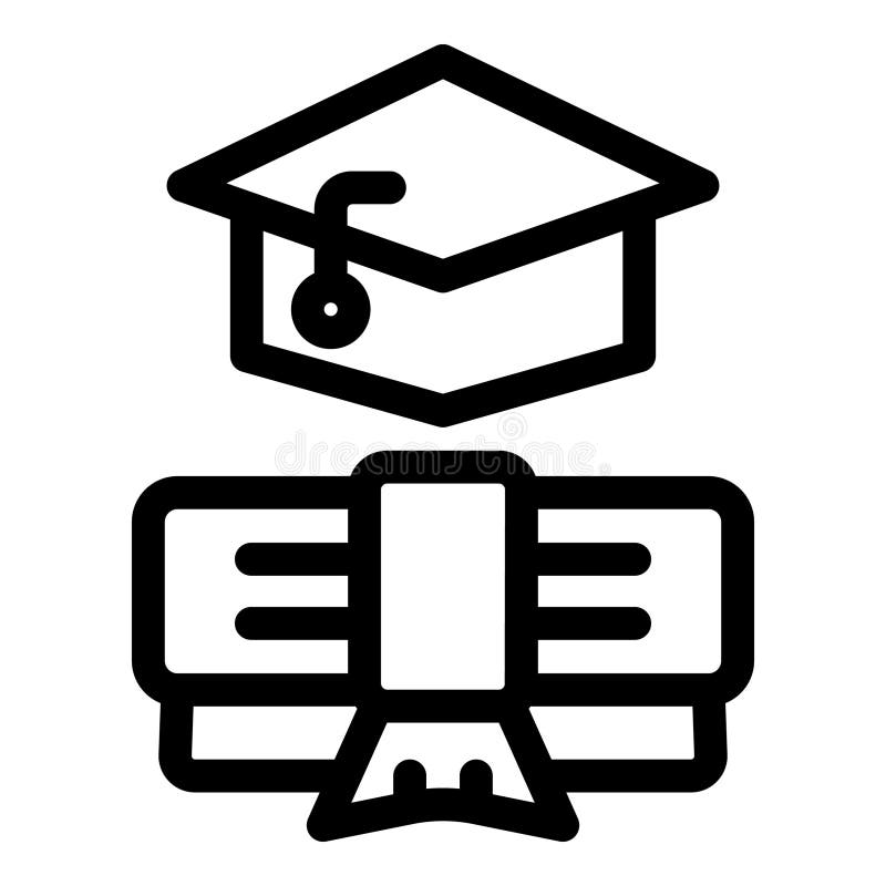 Graduation Cap Floating Above Diploma with Ribbon Celebrating ...