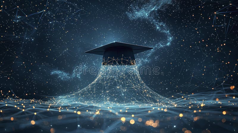 Graduation Cap Flows within a Digital Stream of Stars Stock ...