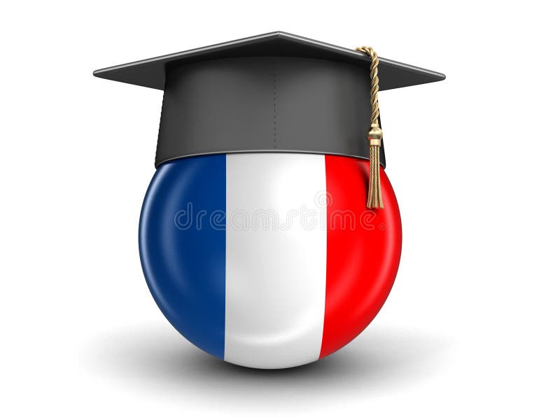 Graduation cap and UK flag stock illustration. Illustration of student ...