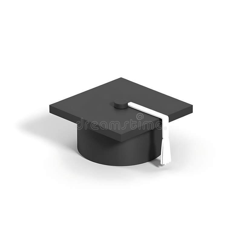 Graduation Cap Icon 3d Render for Education Stock Illustration ...