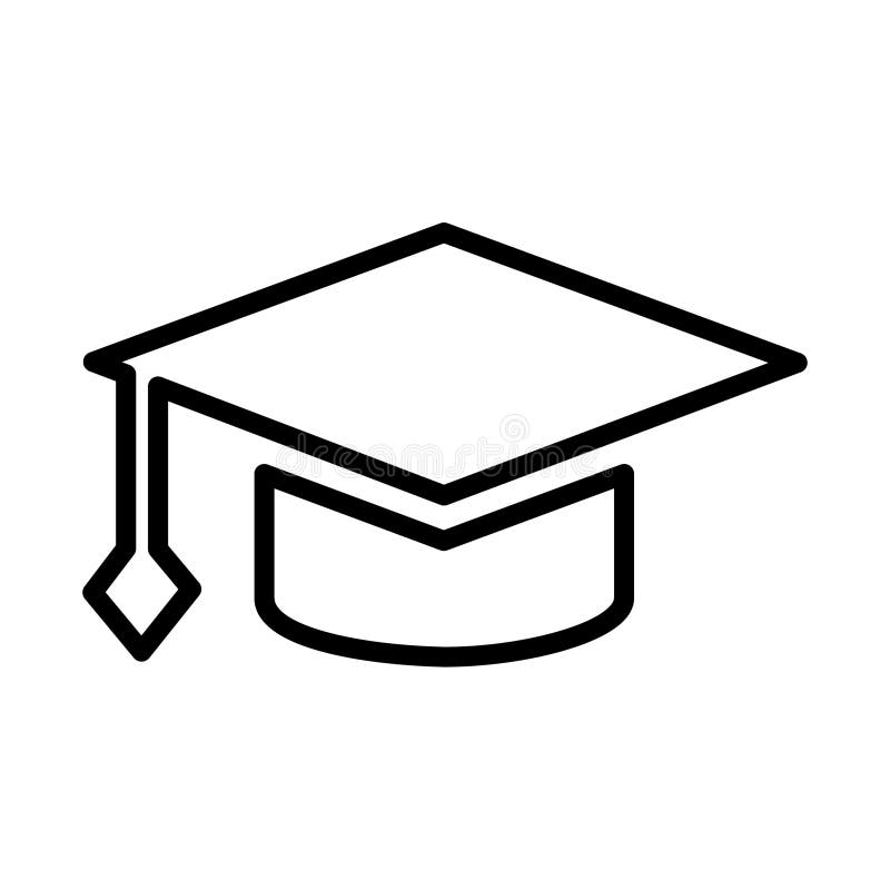 Graduation Cap Icon Education, Learning, Degree Knowledge Success Stock ...