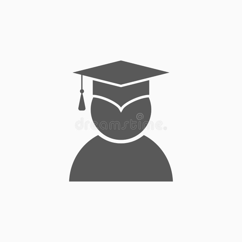 Graduation Cap Icon, Education Cap Vector Illustration, Student Stock ...