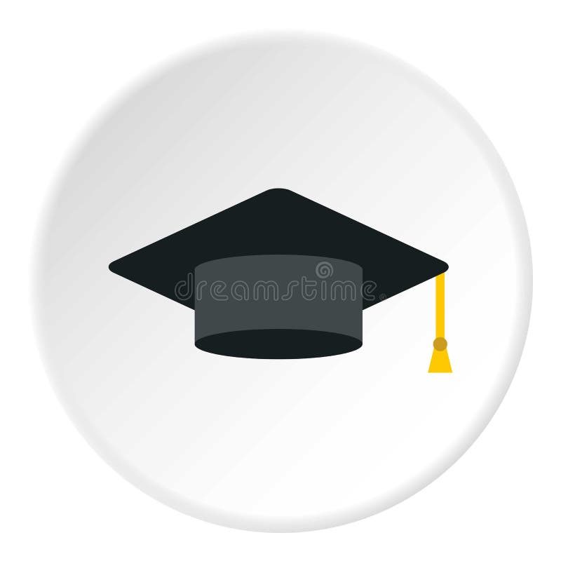 Graduation Cap Icon, Flat Style Stock Vector - Illustration of college ...