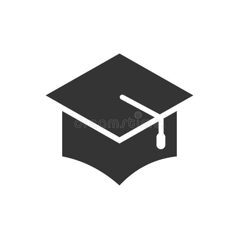 Graduation cap icon stock vector. Illustration of graduation - 184353732