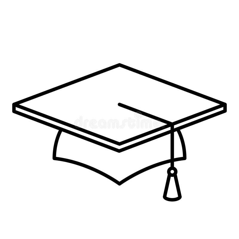 Graduation Cap Icon. Graduation Hat with Tassel Stock Vector ...