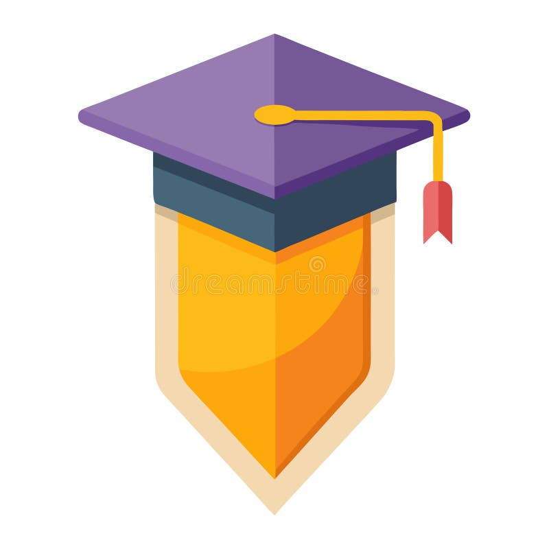 Graduation Cap Icon with Shield Design for Academic Achievements and ...
