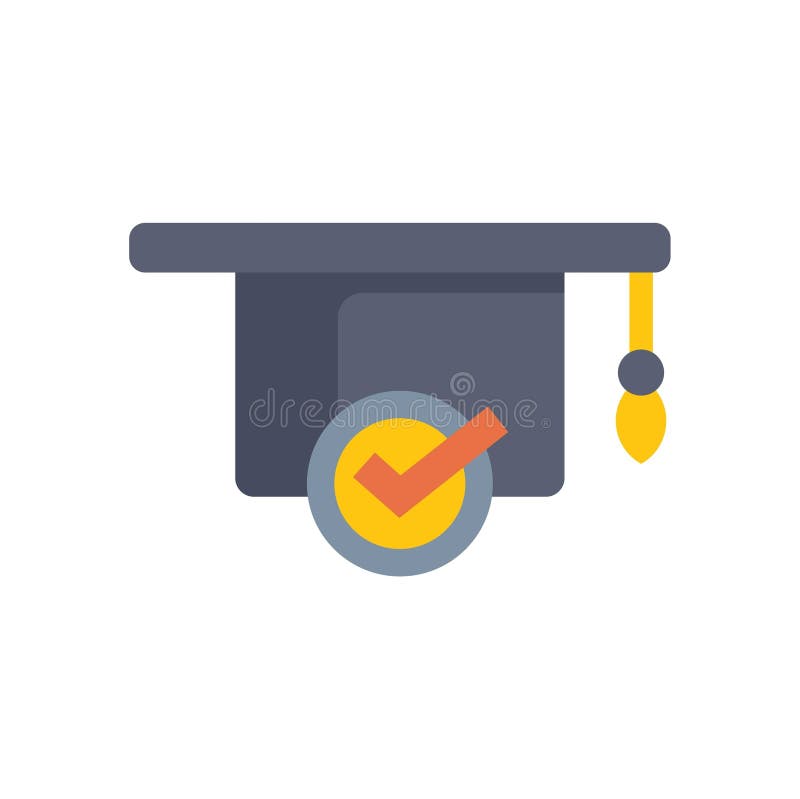Graduation Cap Icon Showing Successful Education Completion Stock ...