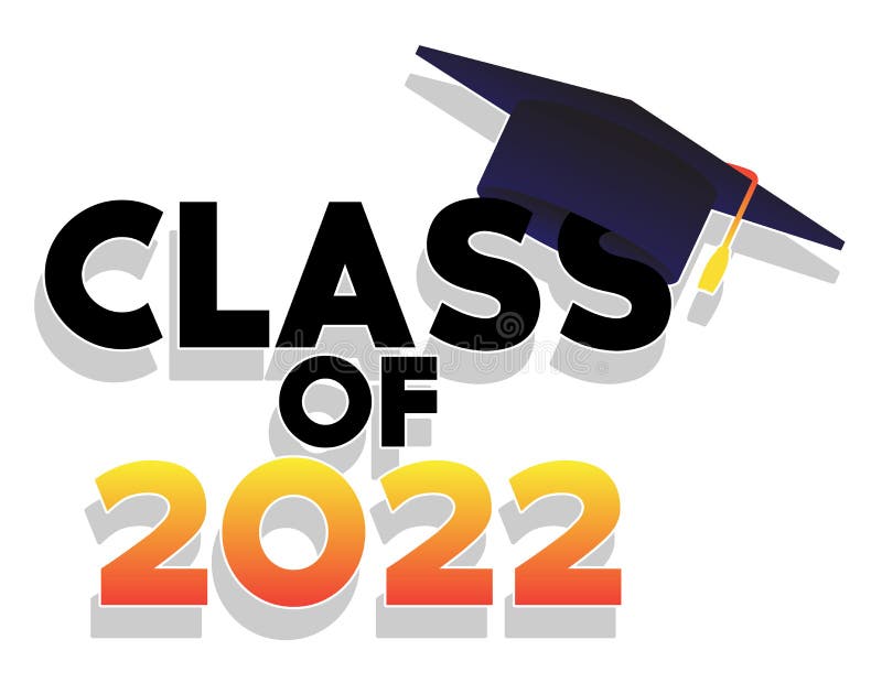 Graduation Cap Icon, Sign with Class of 2022 Text. Stock Vector ...