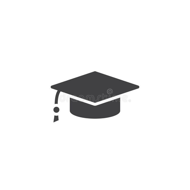 Graduation Cap Icon , Solid Logo Illustration, Pictogram I Stock ...