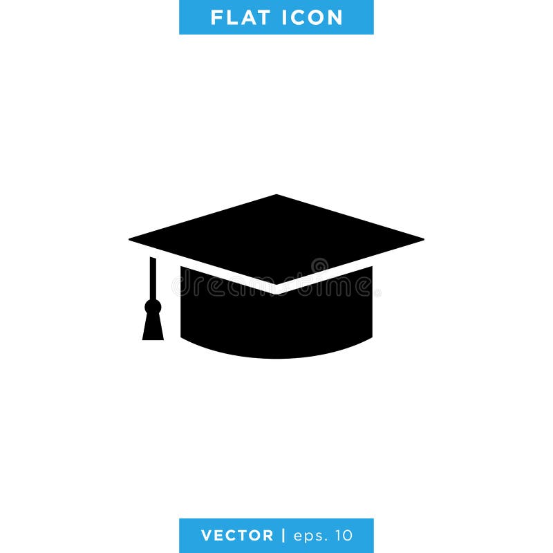 Graduation Cap Icon Vector Logo Design Template Stock Vector ...
