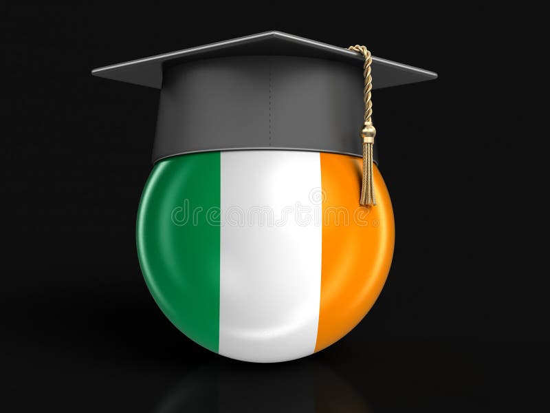 Graduation Cap and Irish Flag Stock Illustration - Illustration of sign ...