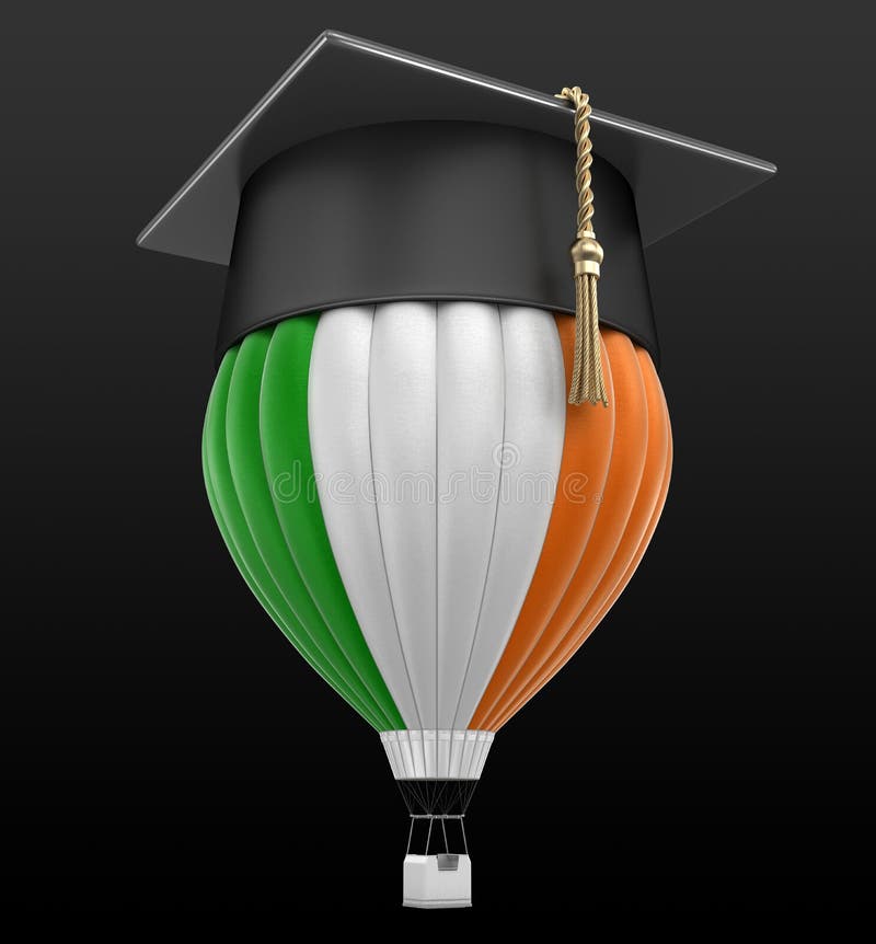 Graduation Cap and Irish Flag Stock Illustration - Illustration of sign ...
