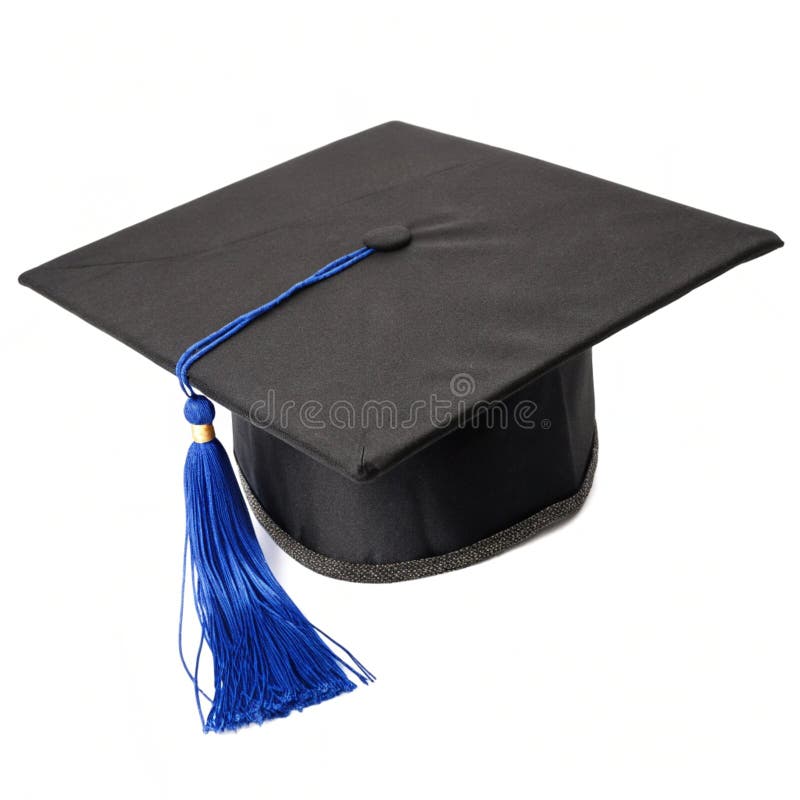 Graduation Cap Isolated on White Background Stock Illustration ...