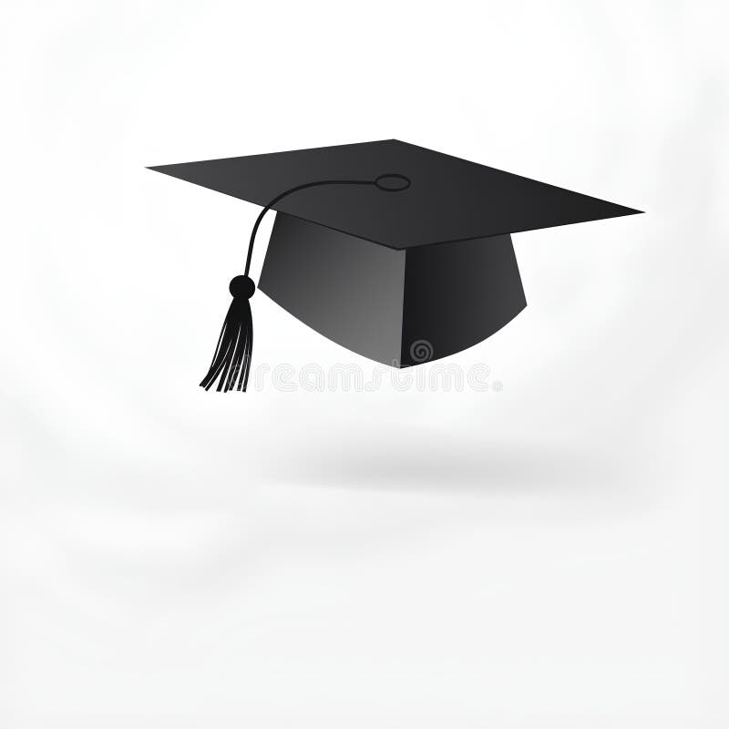 Graduation Cap Isolated on White Background. Vector Illustration. Eps ...