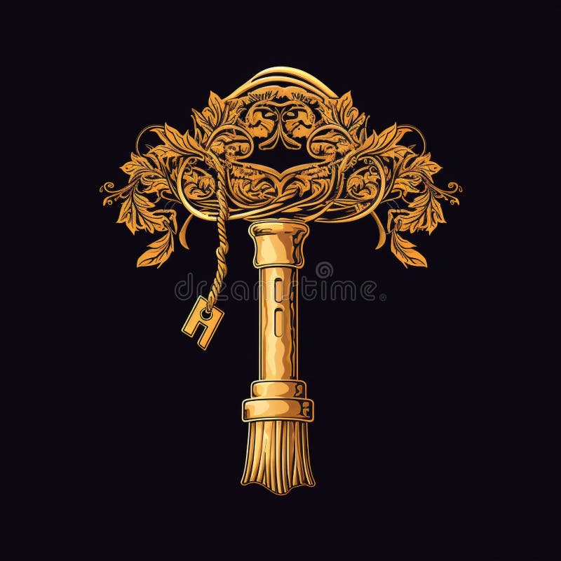 Graduation Cap Key with Intricate Design Symbolizing Wisdom and ...