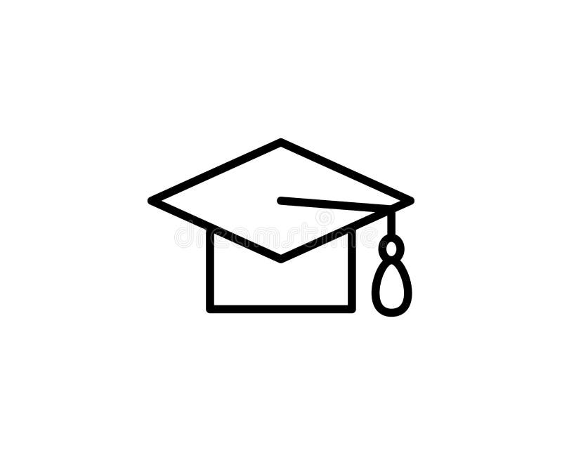 Graduation line icon stock vector. Illustration of icon - 102600803