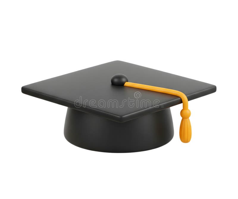 Graduation Cap Minimalist 3D Rendering in a Soft and Smooth Renderer ...
