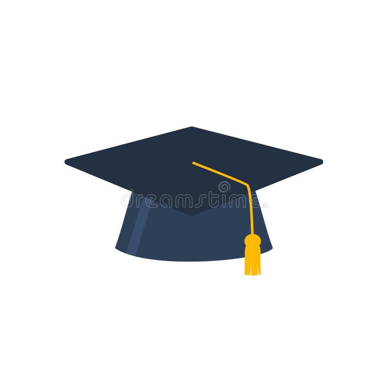 Graduation Cap in Minimalist Design. Student Hat Stock Vector ...