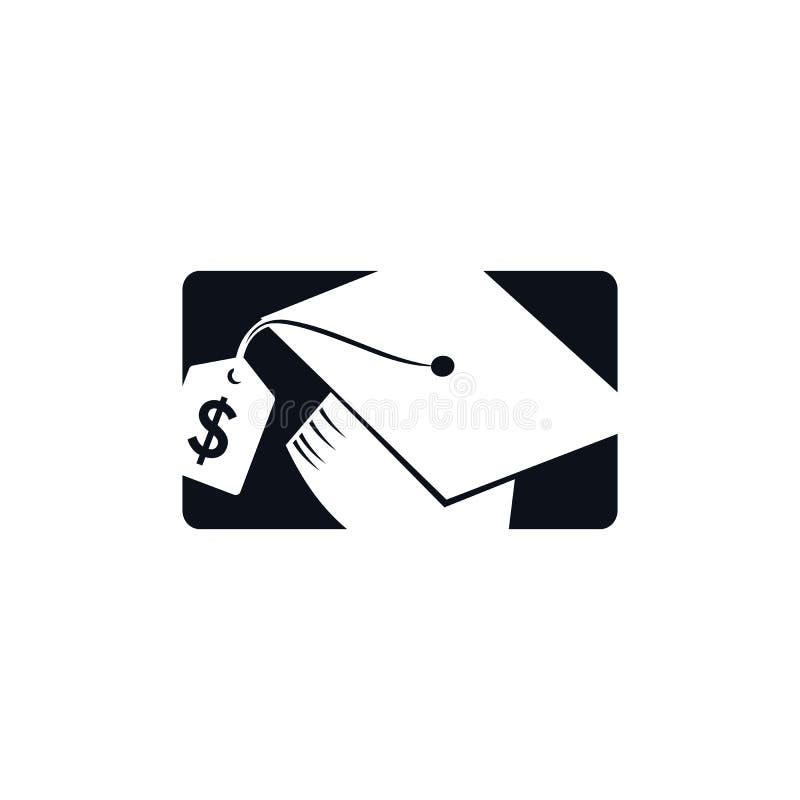 Graduation Cap Money Icon Vector Design. Scholarship Program Sign ...