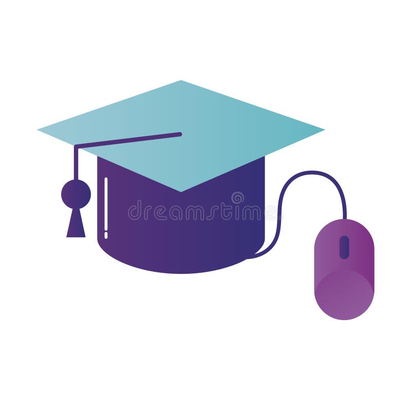Graduation Cap with Mouse Vector Design Stock Vector - Illustration of ...