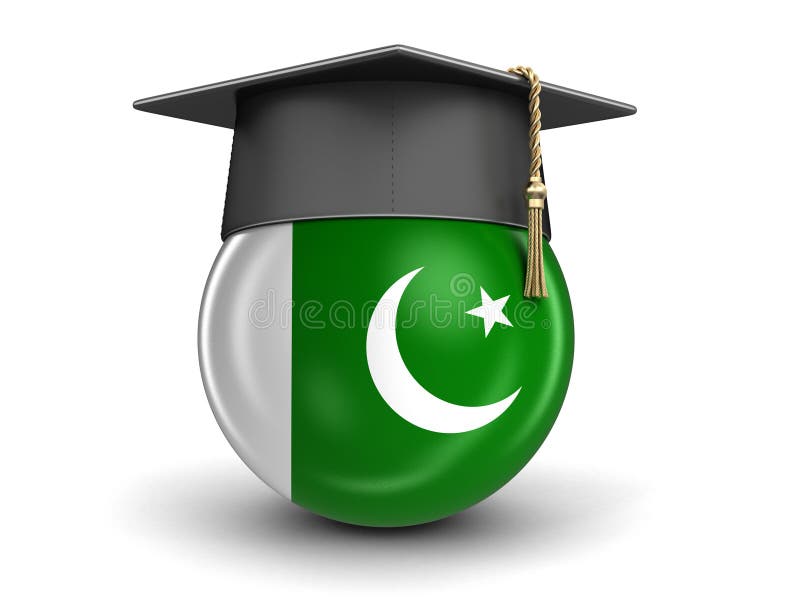 Graduation Cap and Pakistani Flag Stock Illustration - Illustration of ...