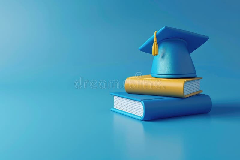 A Graduation Cap Placed on Top of a Stack of Books. Ideal for ...