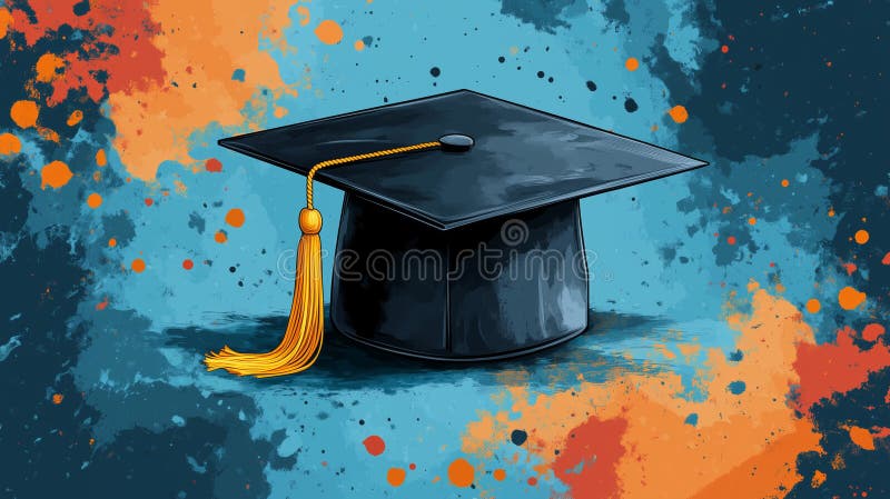Graduation Cap Symbolizing Academic Achievement and Higher Education on ...
