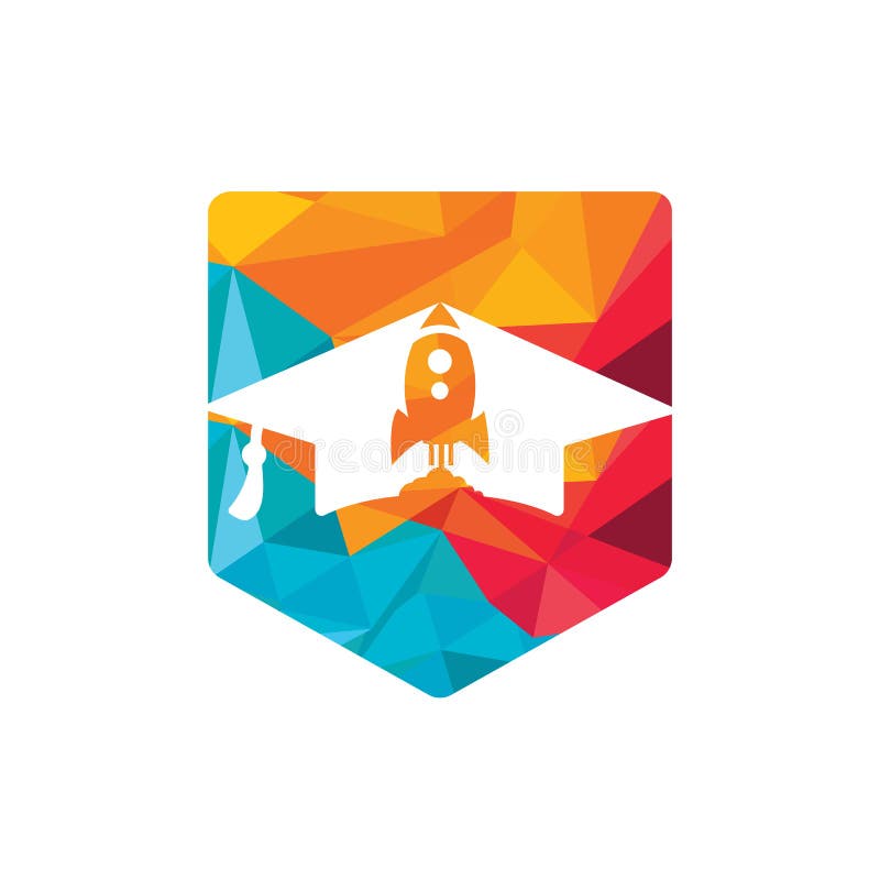 Graduation Cap with Rocket Logo Design. Rocket Logo for Aviation ...