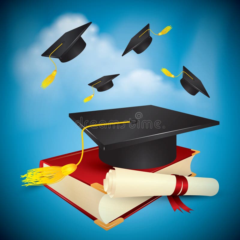 Graduation Scroll. Vector Illustration Decorative Background Design ...