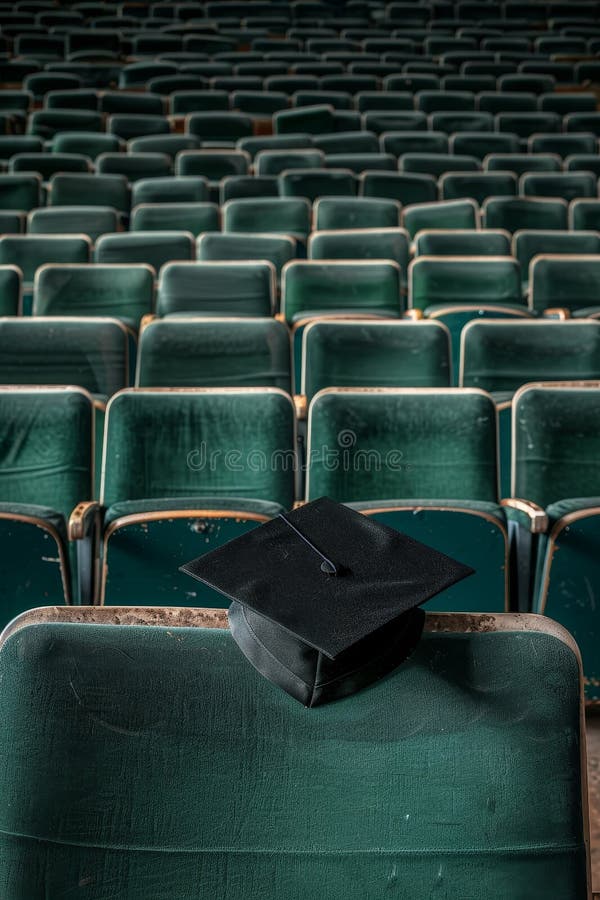 Graduation Cap on a Seat in an Empty Auditorium Concept Education ...