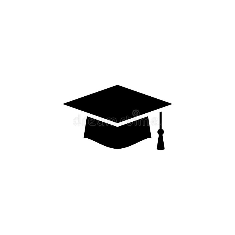 Graduation Cap Simple Vector Icon. Stock Vector - Illustration of ...