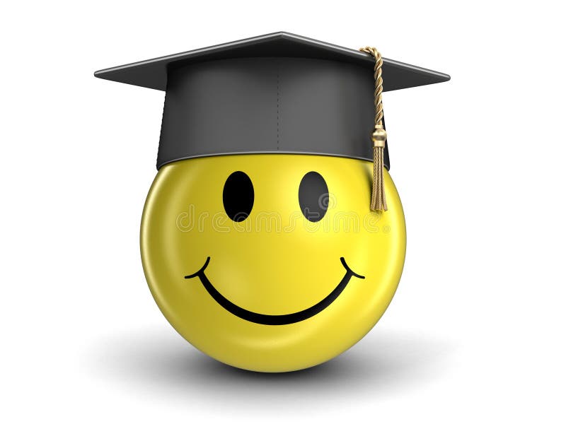 Smiley face Graduate stock illustration. Illustration of image - 5430190