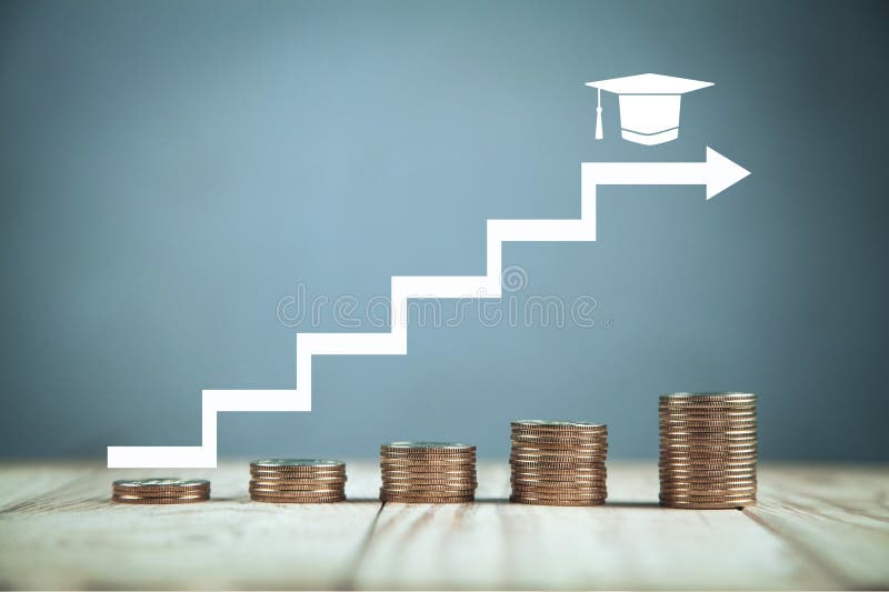 Graduation Cap with a Stairs. Education Stock Illustration ...