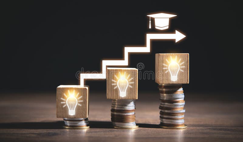 Graduation Cap with a Stairs. Education Stock Illustration ...